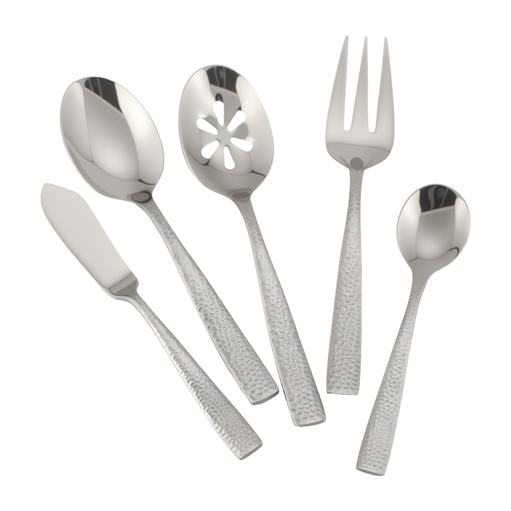 Wholesale Wholesale Silver Hammered Serving things Cutlery Wedding ...
